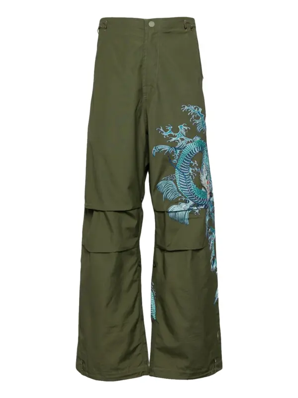 MAHARISHI Water Dragon Trousers - Green