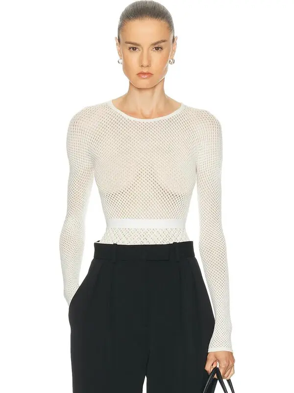 Wardrobe.NYC X Rosie Huntington-whiteley Web Bodysuit - Ivory