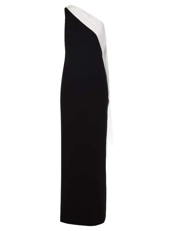 Roland Mouret Scarf-detail One-shoulder Gown - Black