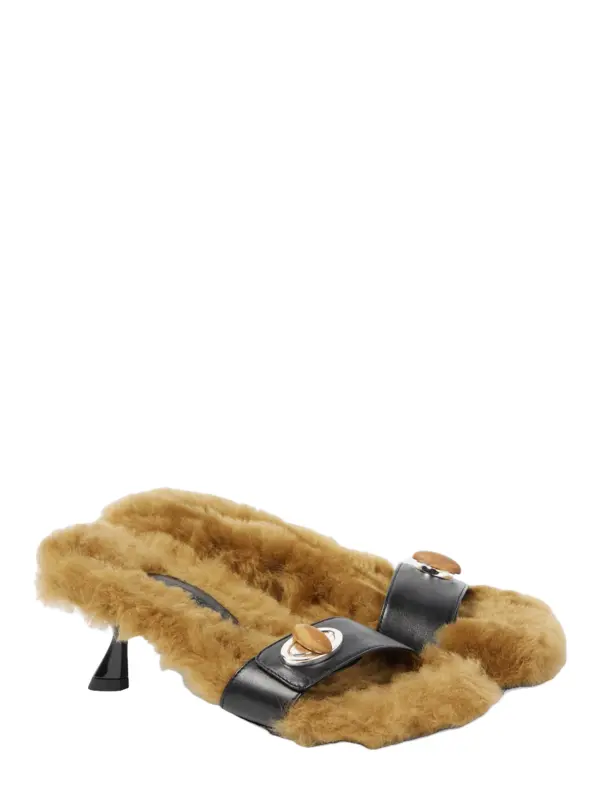 Christopher Esber Turnlock Mules - Brown