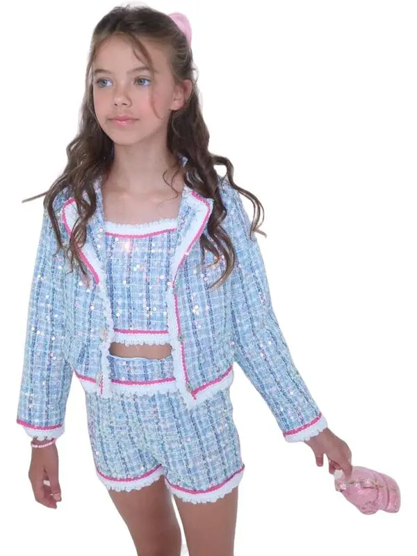 LOLA + THE BOYS 3 In 1 Plaid Coco Suit - Blue
