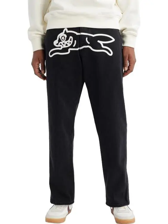 ICECREAM Dogtown Nonstretch Straight-leg Jeans - Black Caramel