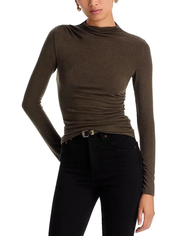 Rails Joelle Mock Neck Top - Heather Olive