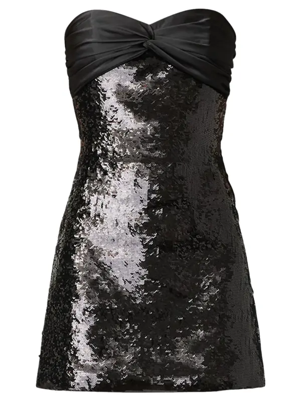 Shoshanna Dolly Sequin Mini Dress - Jet