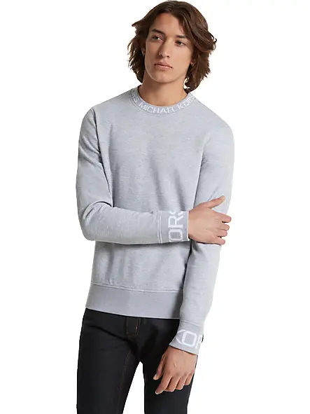 Michael Kors Logo Trim Cotton Blend Sweatshirt - Brown