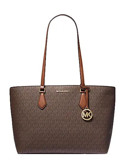 Michael Kors Sheila Large Signature Logo Tote Bag - Brown