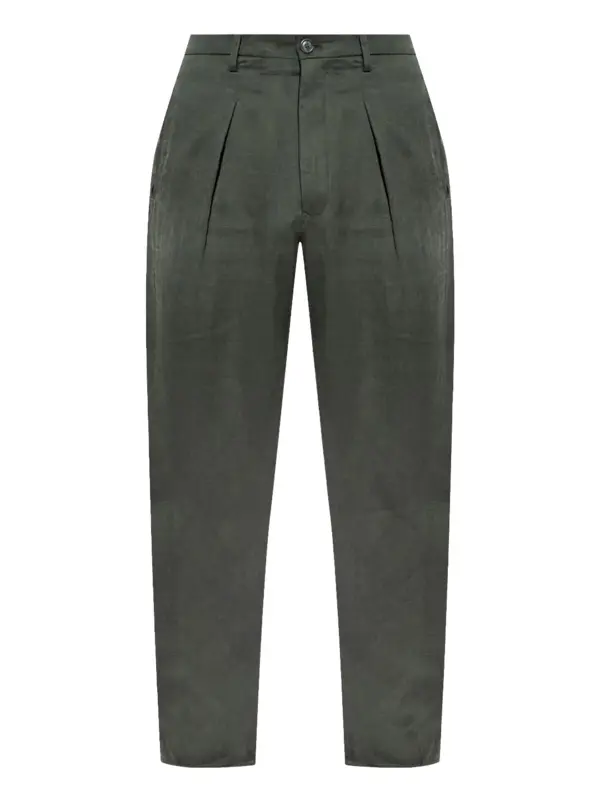 Giorgio Armani Pleat-detail Trousers - Green