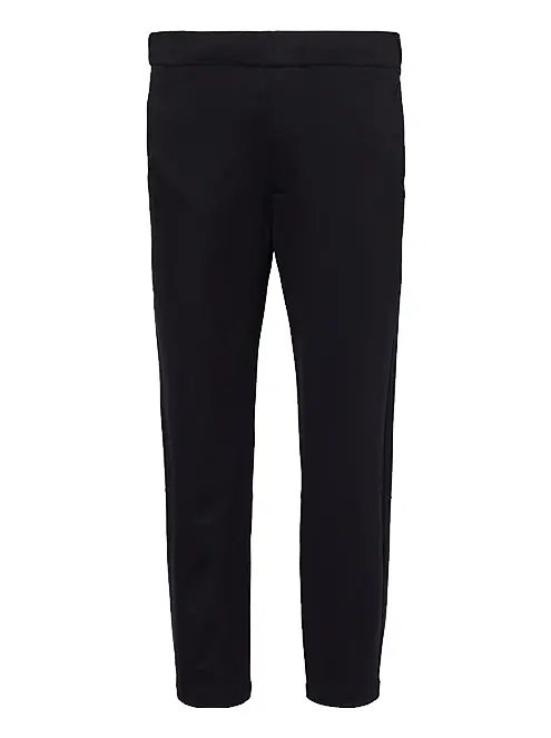Paige Relaxed-fit Tapered Stretch-jersey Trousers - Black