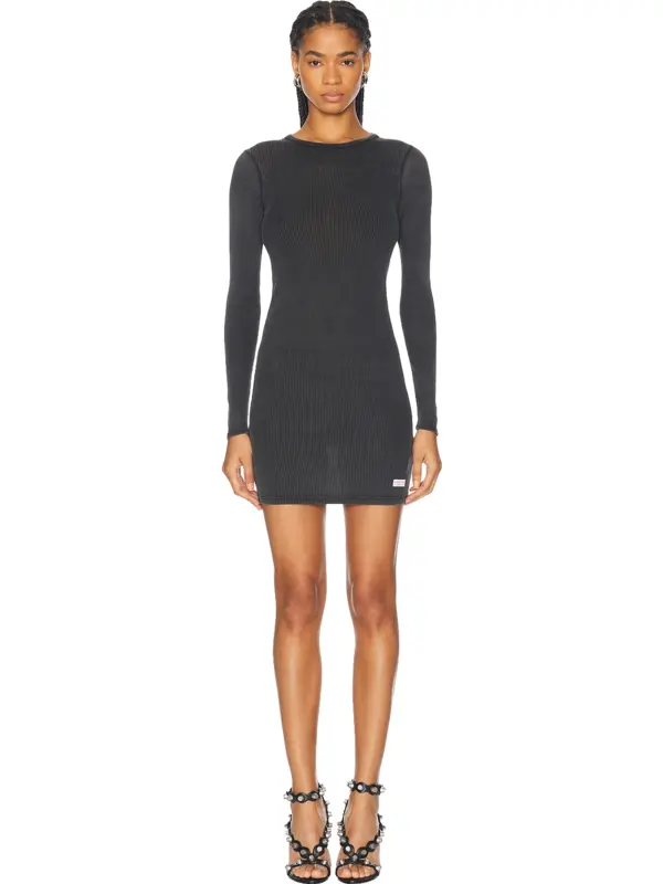 Alexander Wang Long Sleeve Mini Dress - Washed Black