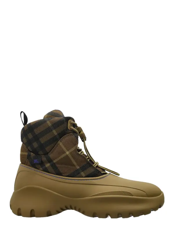 Burberry Checked Boots - Green