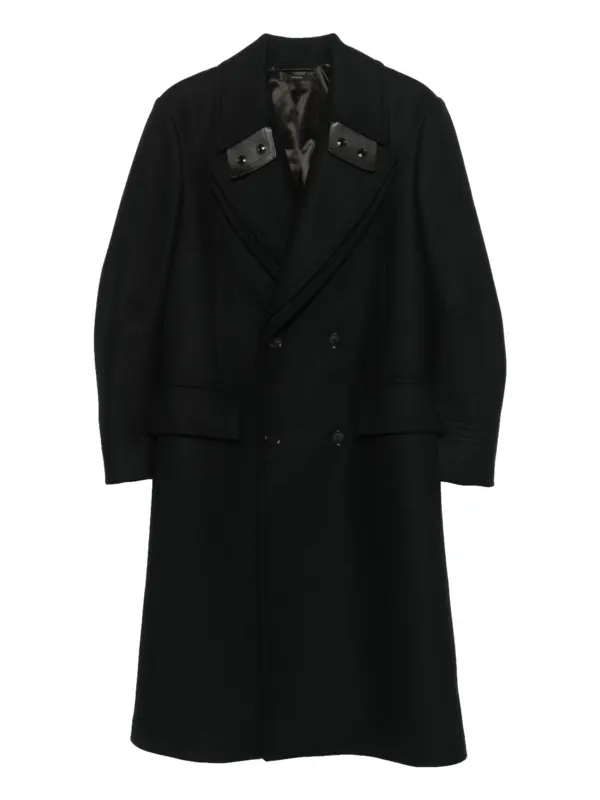 TOM FORD Double-breasted Mid-length Coat - Black