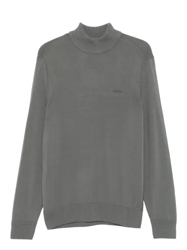 Hugo Boss Logo-embroidered Sweater - Grey