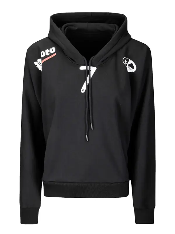 PROTOTYPES Number-print Hoodie - Black