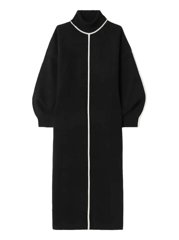 Staud Apres Knitted Midi Dress - Black