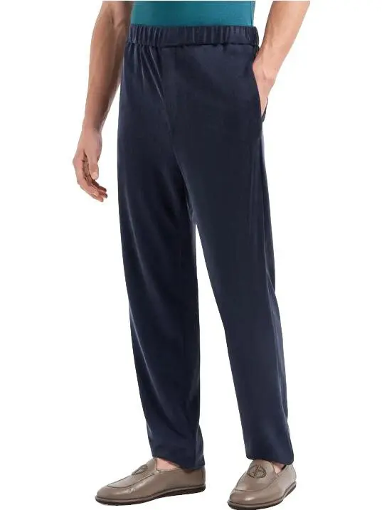 Giorgio Armani Technical Waffle Trousers - Blue