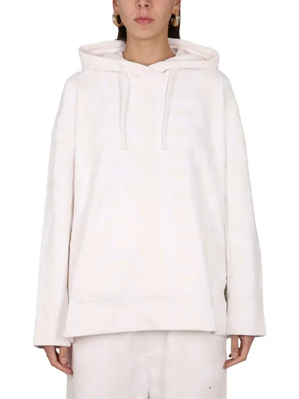 Marc Jacobs Monogrammed Hooded Sweatshirt - White
