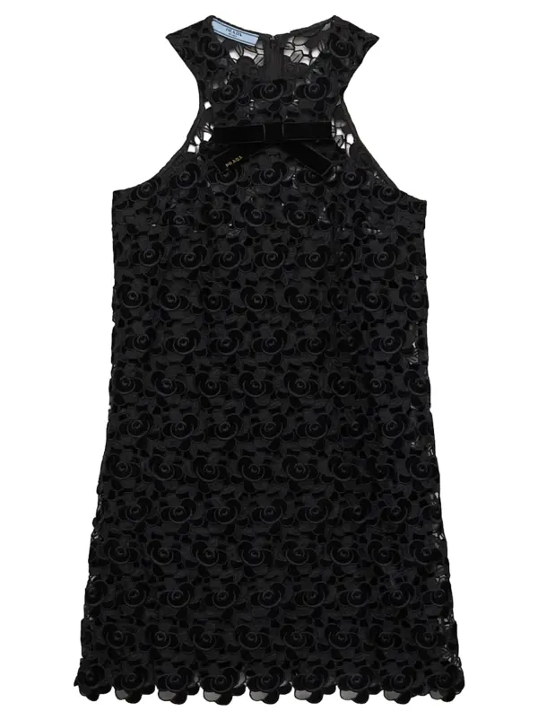 Prada Lace Mini Dress - Nero