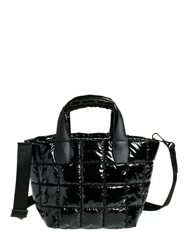 VEECOLLECTIVE Small Porter Water Resistant Tote - Black Vinyl