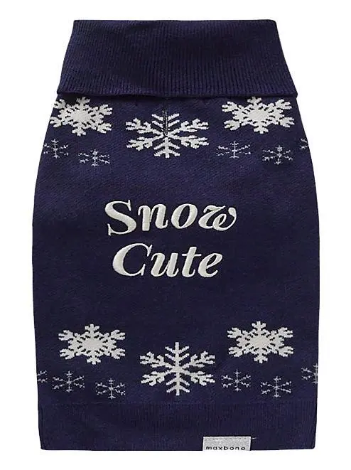 MAXBONE Knitted Dog Jumper - Blue