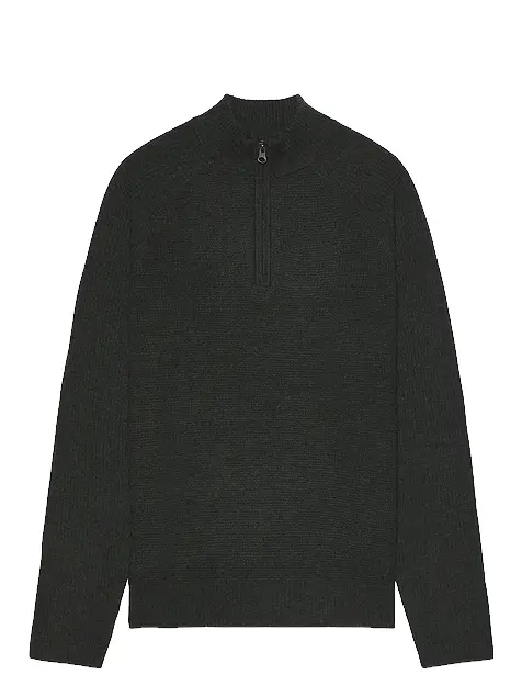 Rails Stark Quarter Zip Sweater - Olive Melange