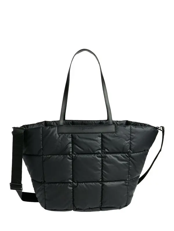 VEECOLLECTIVE Porter Basque Quilted Recycled Nylon Tote - Black
