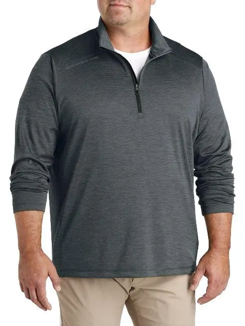 Vineyard Vines Big & Tall Sankaty Quarter-zip Pullover - Jet Black