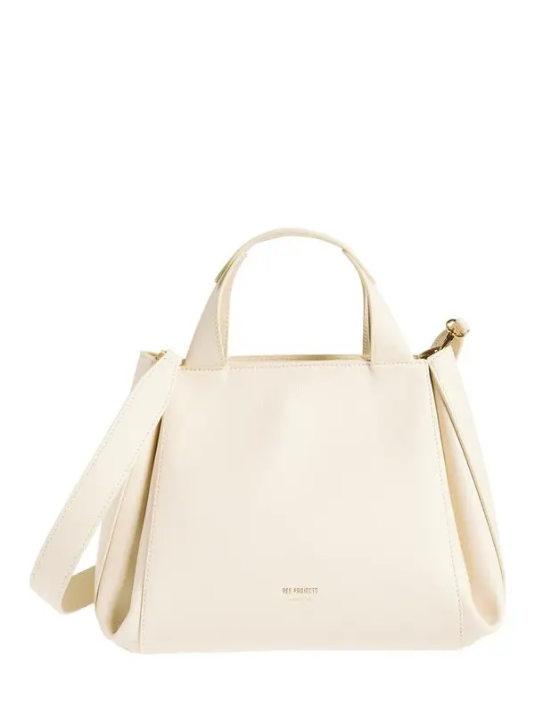 REE PROJECTS Medium Avy Leather Top Handle Bag - Beige