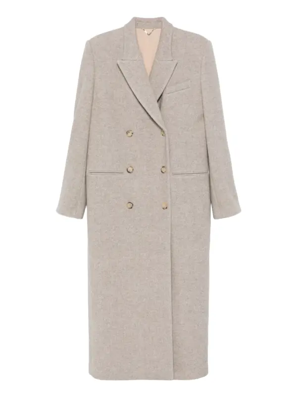 Magda Butrym Double-breasted Long Coat - Neutrals