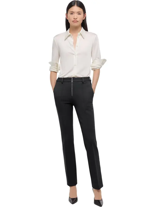 Helmut Lang Slim Zip Cigarette Pants - Black