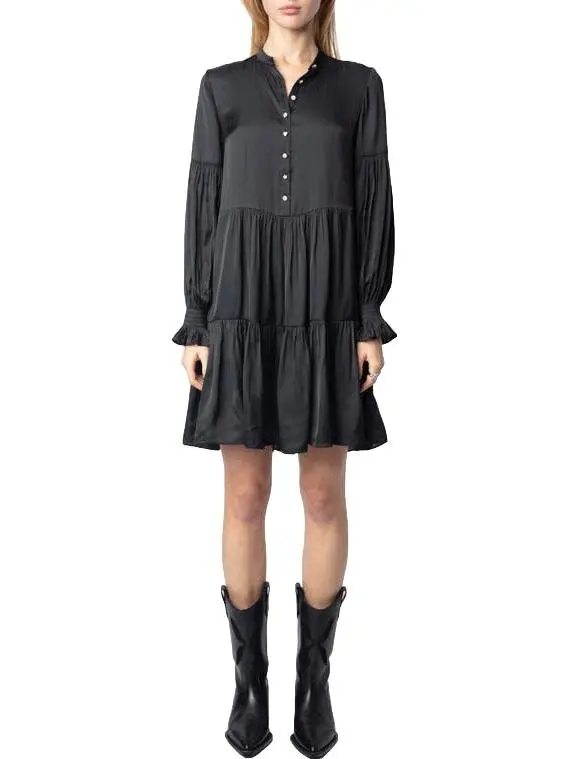 Zadig&Voltaire Randy Long Sleeve Dress - Black