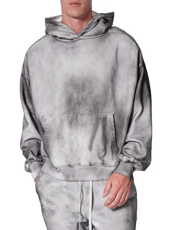 Mnml Optic Graded Cotton Hoodie - Black