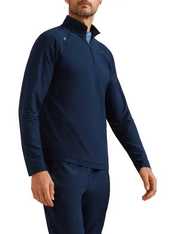 RHONE Atmosphere Midweight Quarter Zip Pullover - Navy