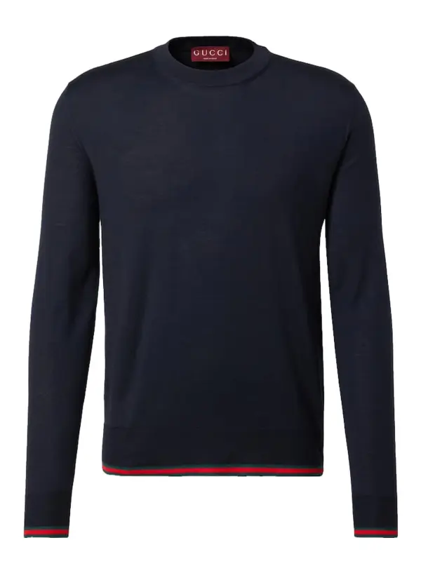 Gucci Web Wool Sweater - Blue