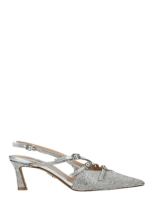 Steve Madden Liana Diamante-embellished Heels - Silver