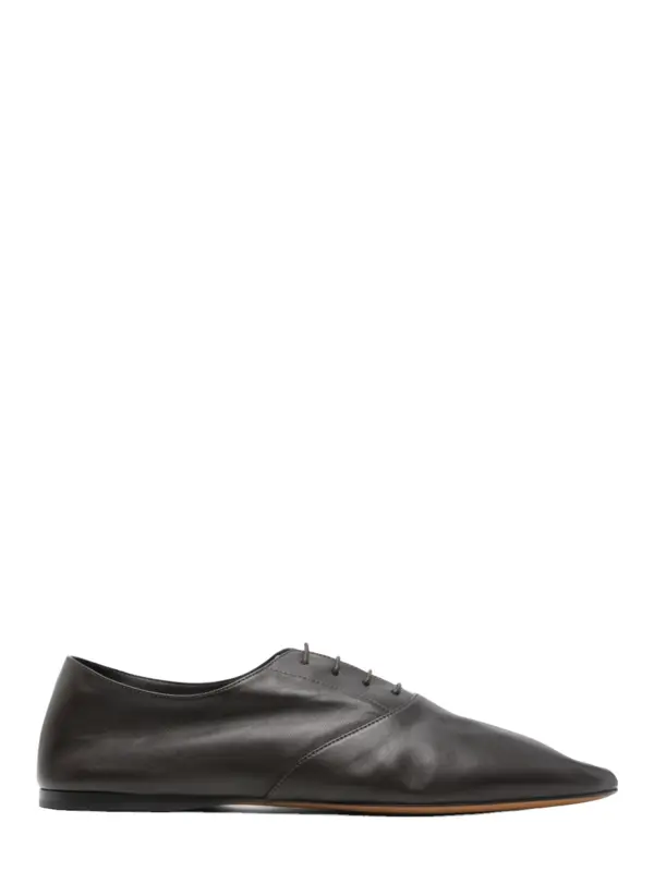 THE ROW Award Leather Lace-up Shoes - Brown