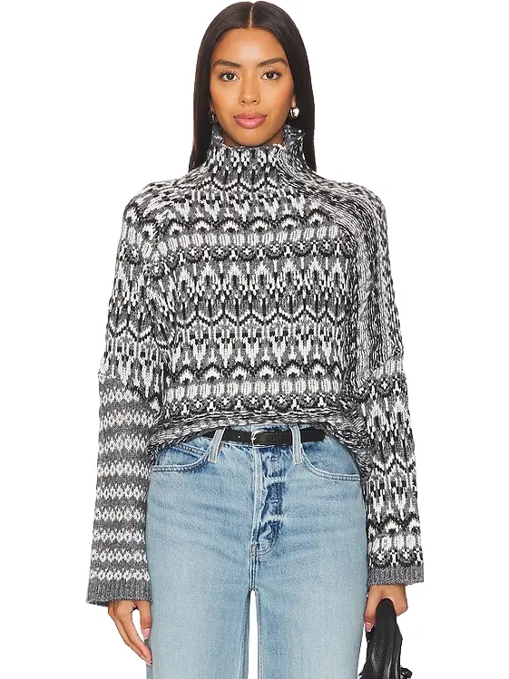 Steve Madden Indie Turtleneck Sweater - Charcoal Grey