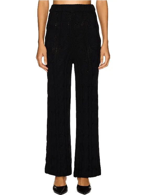ROWEN ROSE Knit Pant - Black & White