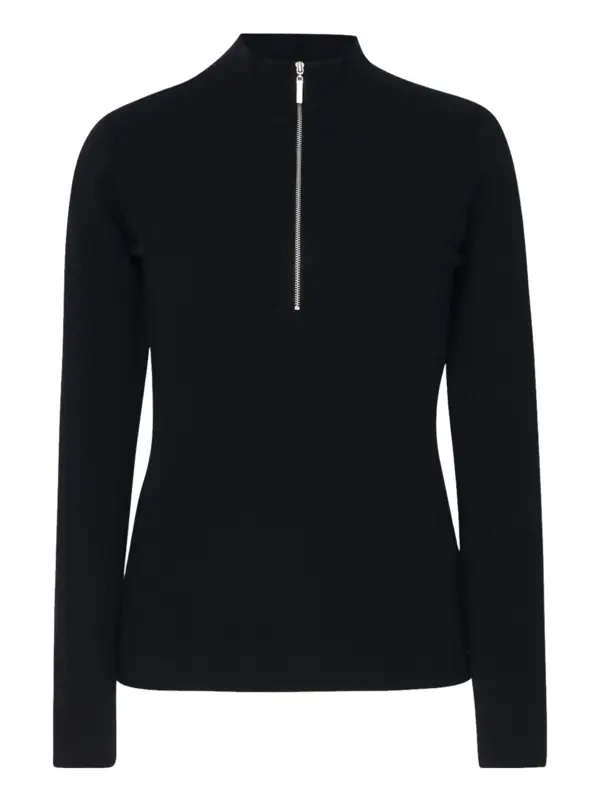 Rosetta Getty Ribbed Turtleneck Sweater - Black