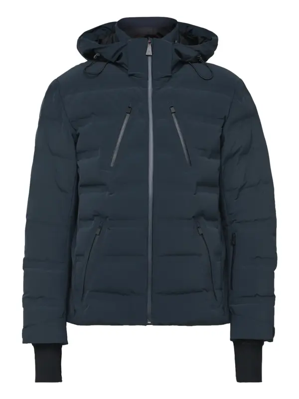 Aztech Mountain Nuke Suit Quilted Hooded Down Ski Jacket - Blue