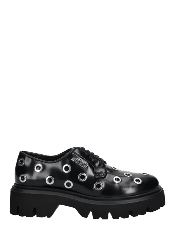 MSGM Stud-embellished Oxford Shoes - Black