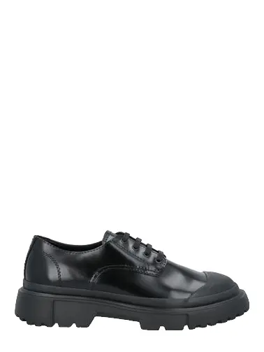 Hogan Lace-up Glossed-leather Shoes - Black