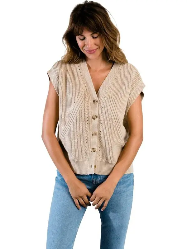 ABLE Jess Sweater Vest - Oatmeal