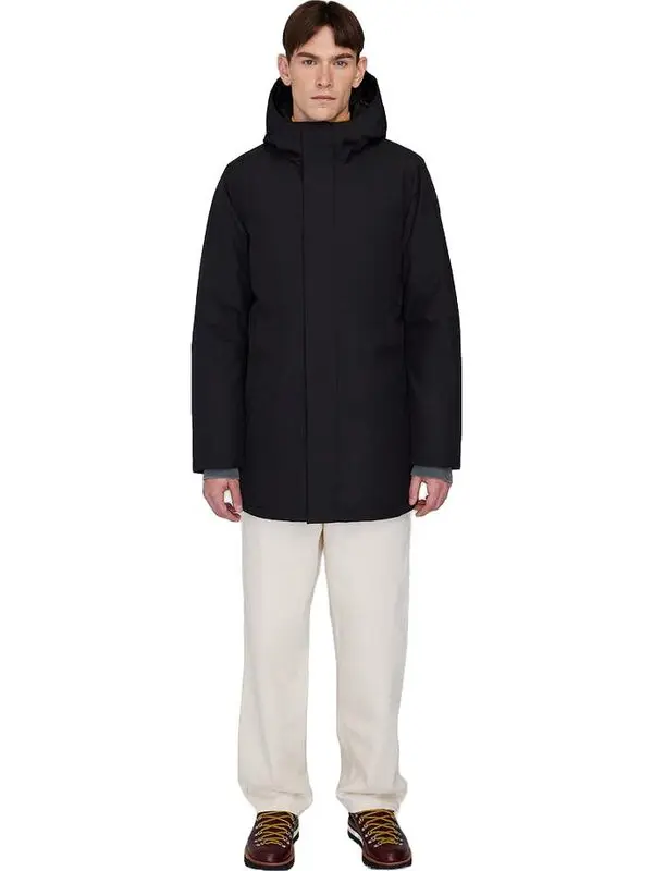 QUARTZ CO. Alban Hooded Insulated Winter Jacket - Black