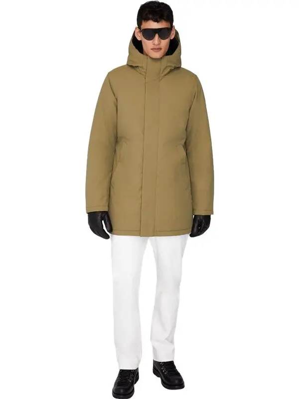 QUARTZ CO. Alban Hooded Insulated Winter Jacket - Khaki