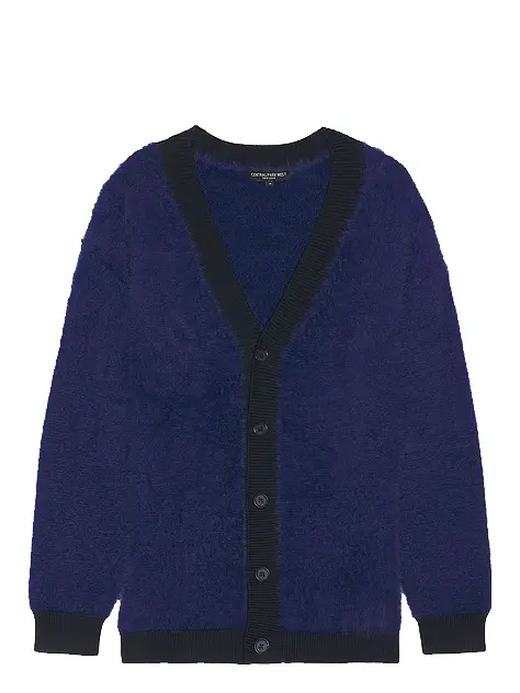 Central Park West Benjie Eyelash Cardigan - Navy