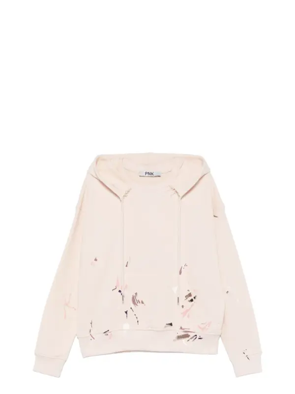 PNK Paint-splatter Hoodie - Neutrals