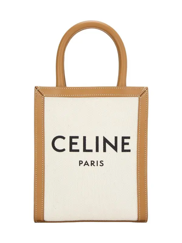 Celine Canvas Vertical Cabas Mini - Beige