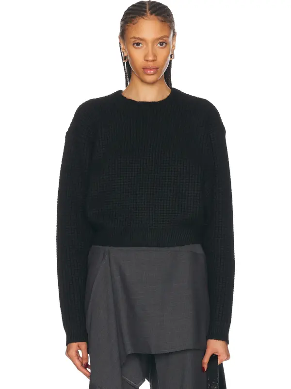 Fear Of God Cropped Crewneck Sweatshirt - Black