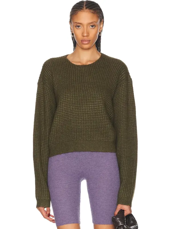 Fear Of God Cropped Crewneck Sweatshirt - Military