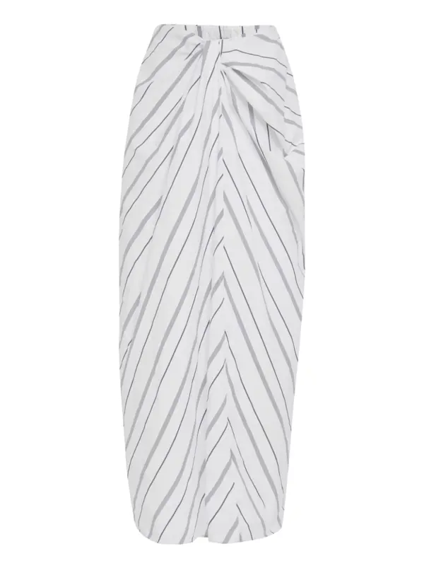 Rosetta Getty Twist Maxi Skirt - White